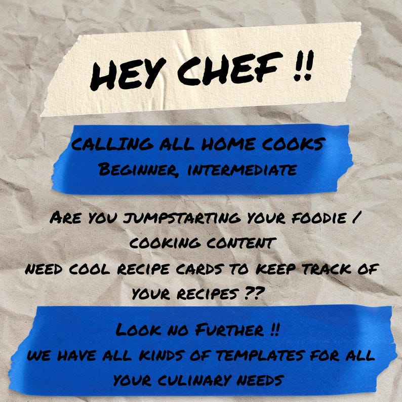 Digital Kitchen Vision Board Template ** Chef Goal Planner / Culinary ...