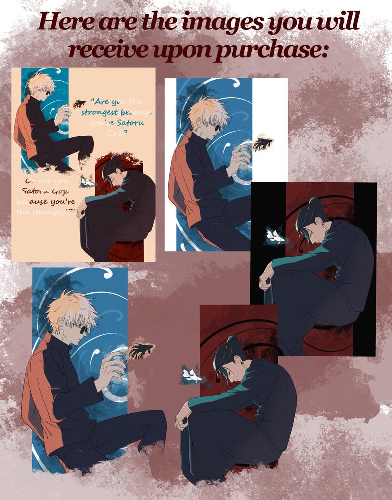 Jujutsu Kaisen, Anime Poster, Gojo Satoru, Anime, Wallart, Geto Suguru ...