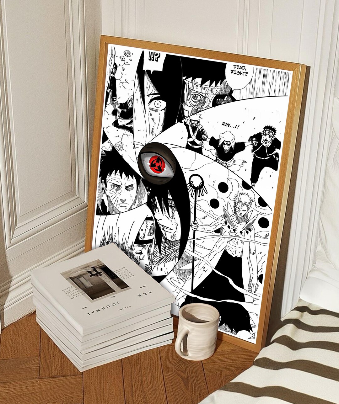 Naruto Poster Set Manga Obito Uchiha Art Anime Wall Print Painting Set ...