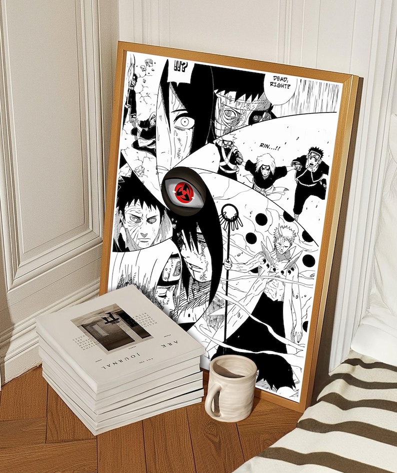 Naruto Poster Set Manga Obito Uchiha Art Anime Wall Print Painting Set ...