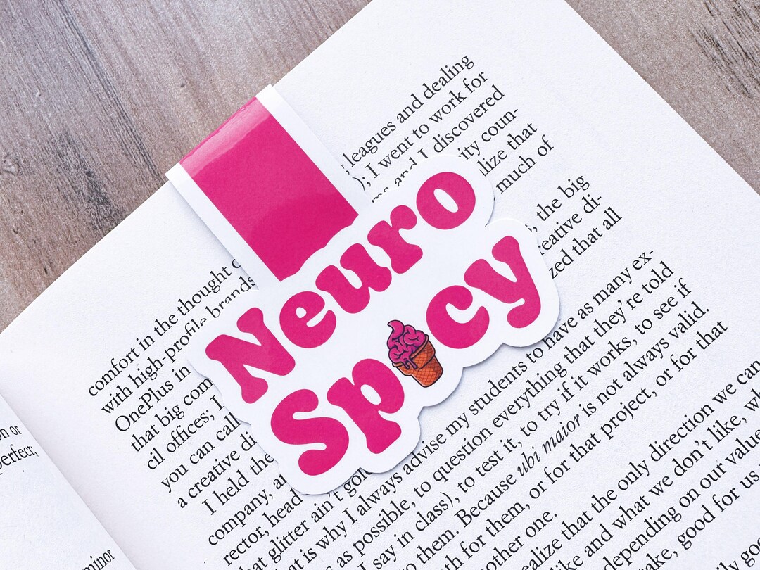 Neurospicy Magnetic Bookmark - Autism, ADHD, Neurodivergent Book Lovers ...