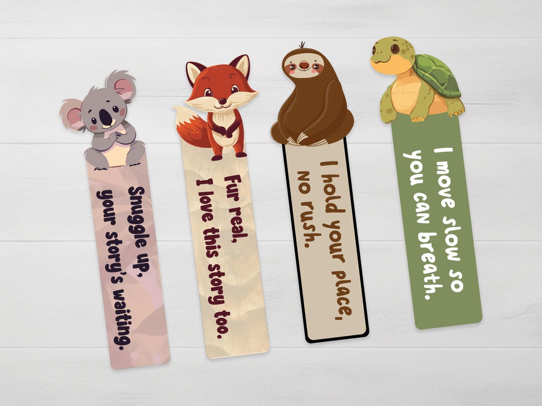Animal Bookmarks for Kids | Cute Bookmarks for Kids | Book Lover Gifts ...