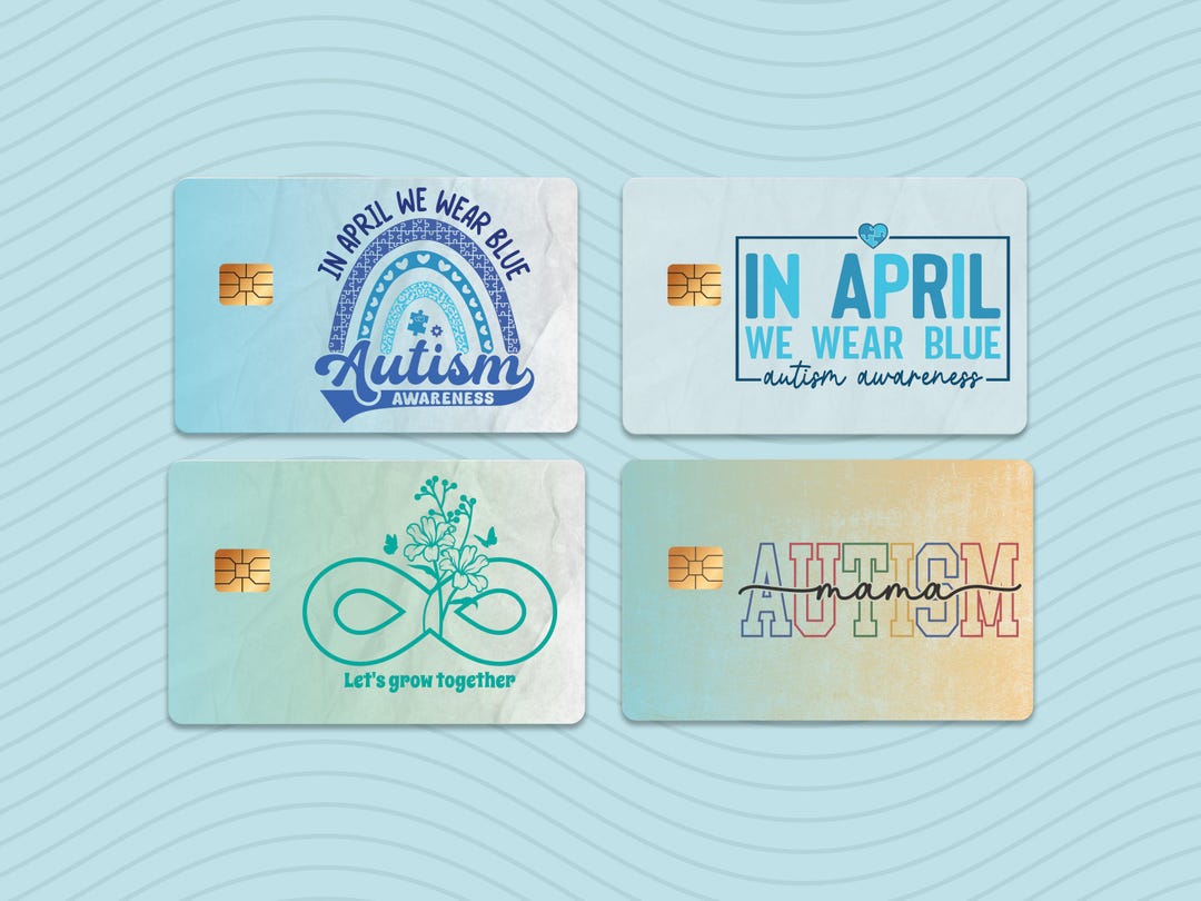 Autism Awareness Credit/debit Card Stickers | Neurodiversity Card Skins ...