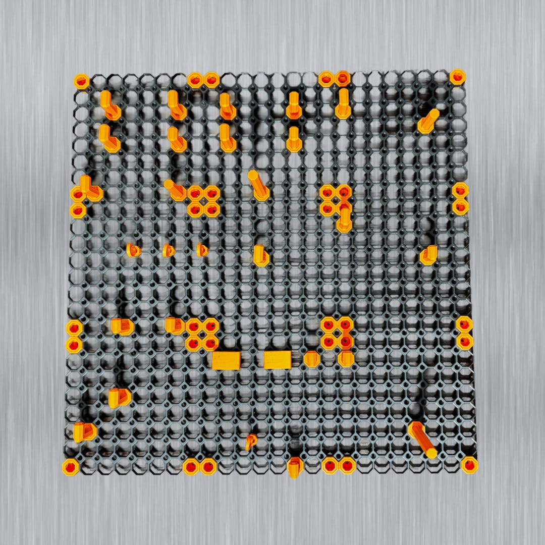 Set: Multiboard Starter Pack (60 Cm X 60 Cm) + Multiboard Hooks/holders ...