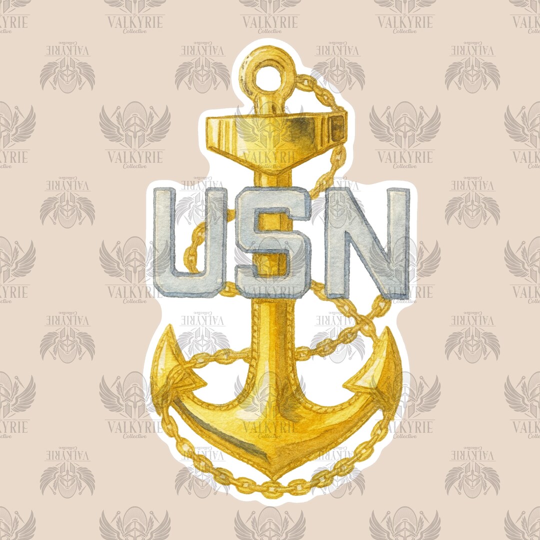 Military Navy Enlisted Rank Watercolor Stickers | E7-E9 Military Rank ...