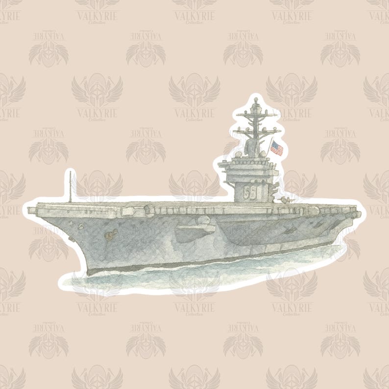 U.S. Navy Ship Sticker Pack | Watercolor Warship Stickers | Destroyer ...