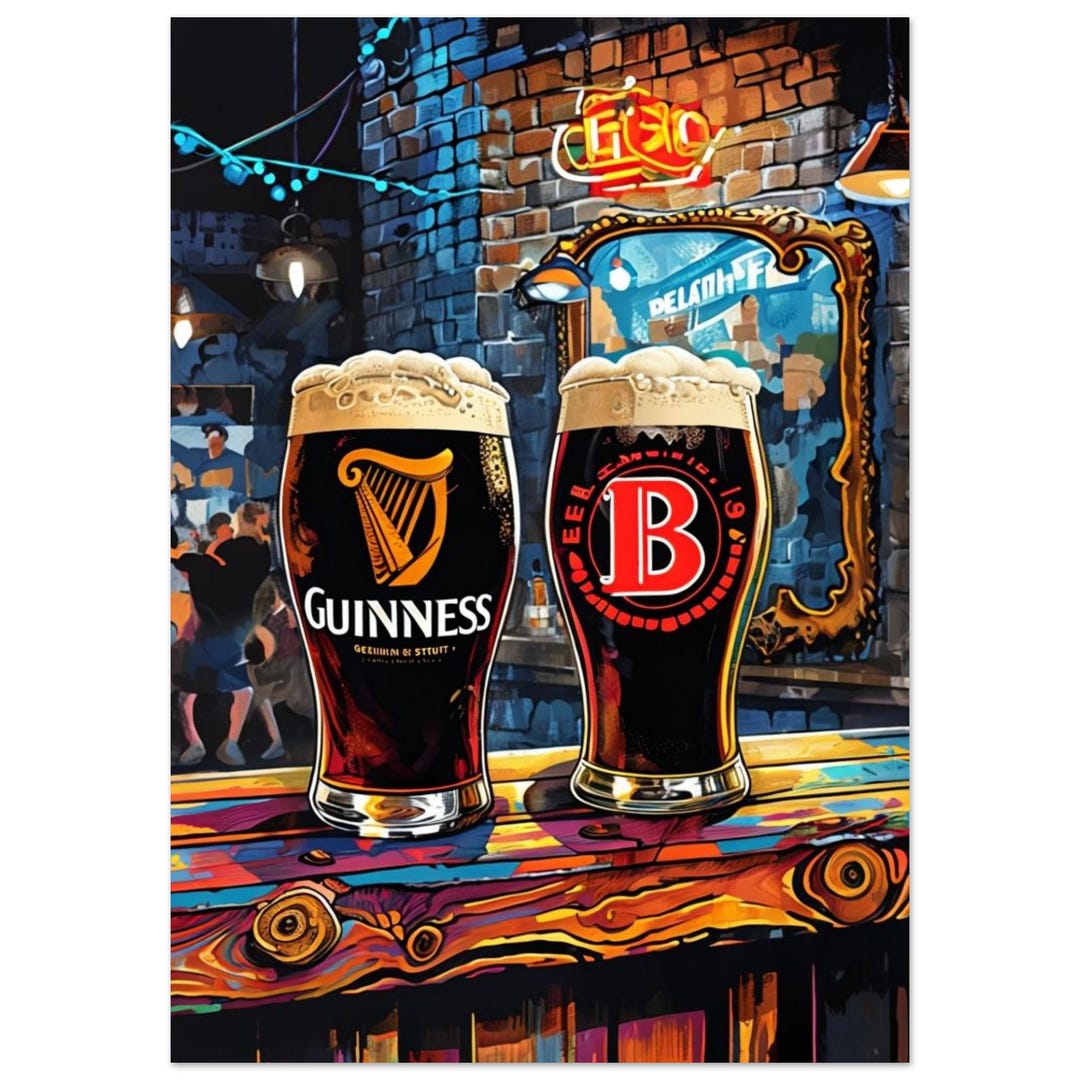 Quirky Guinness/beamish Stout Print – Classic Matte Paper Poster ...