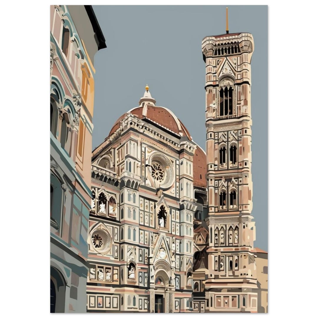 Vintage Duomo Firenze Print – Classic Matte Paper Poster, Florence ...