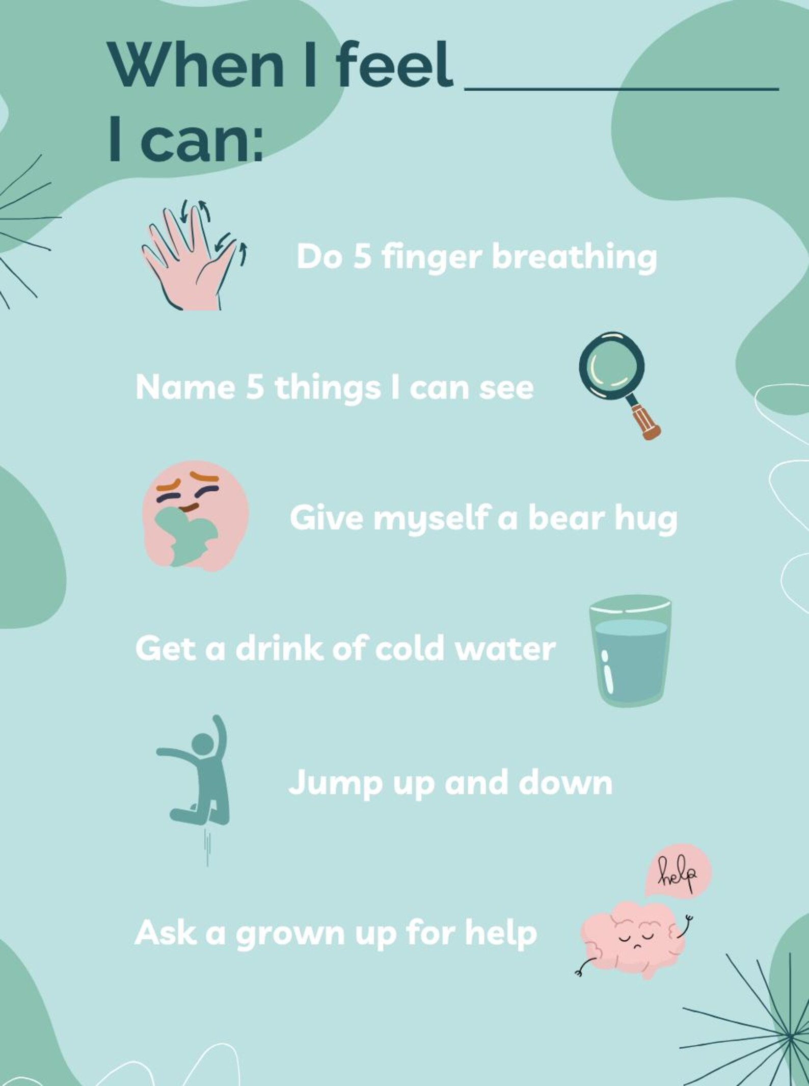 Elementary Emotional Regulation Tools - Etsy