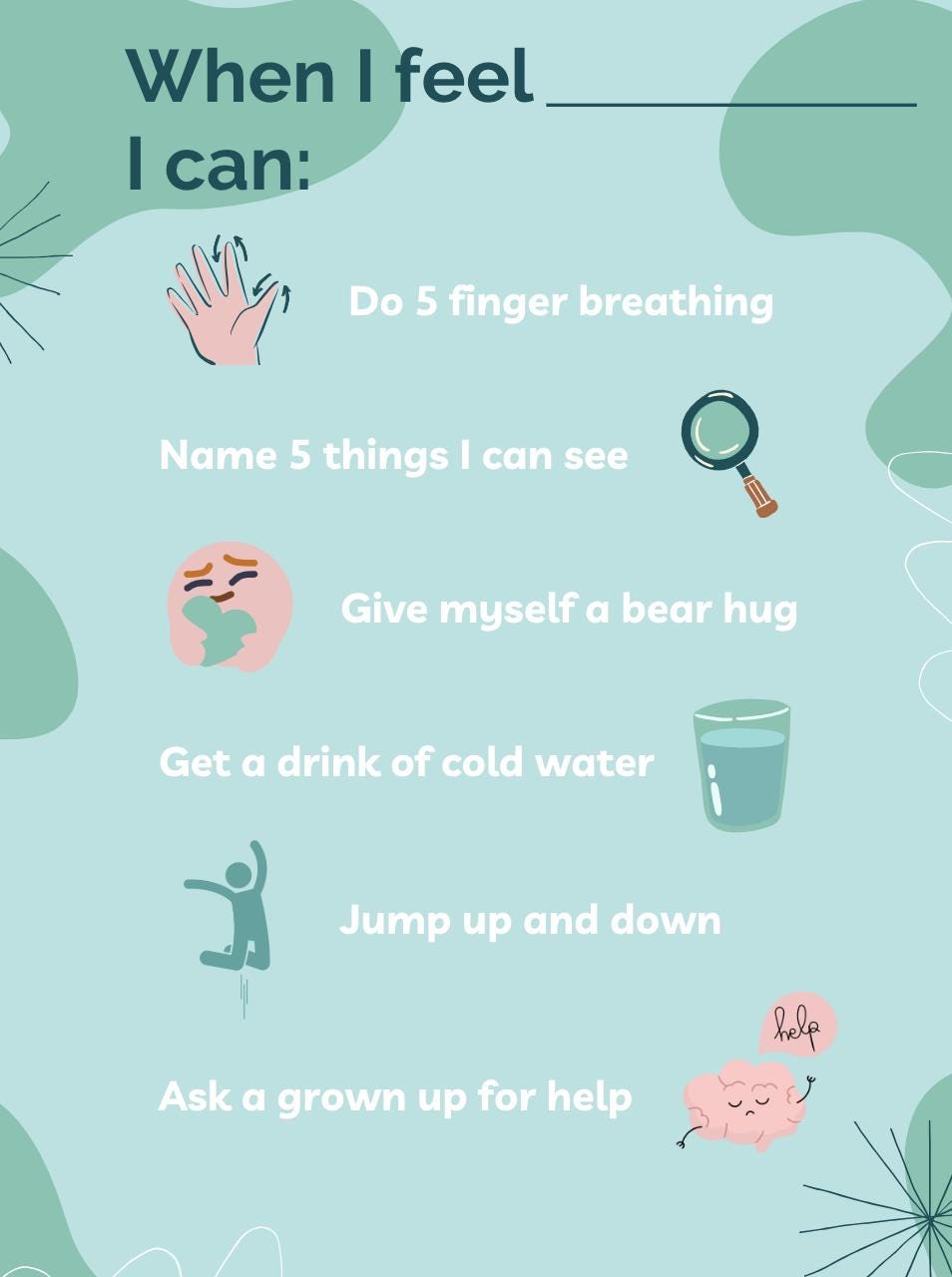 Elementary Emotional Regulation Tools - Etsy