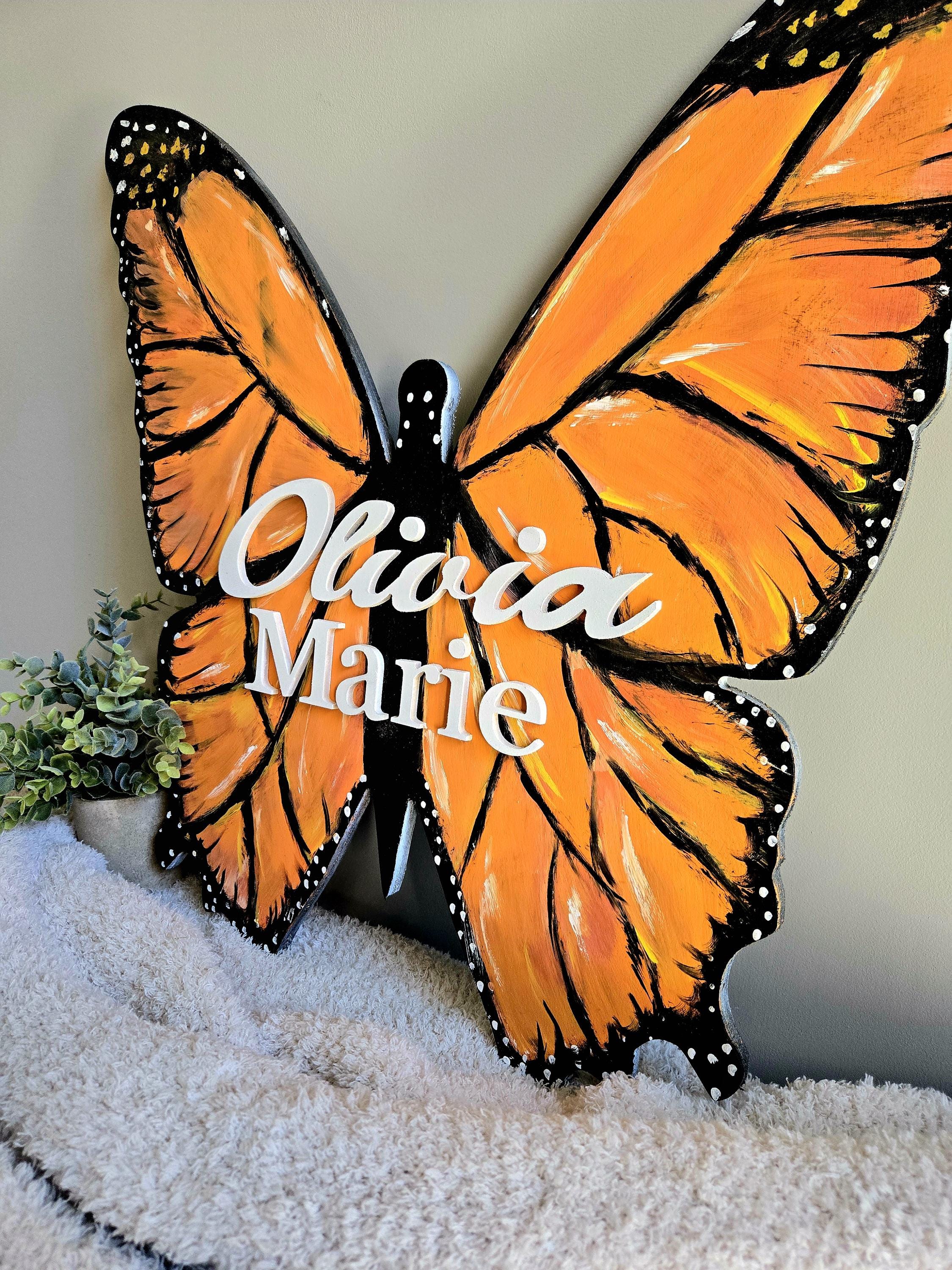Butterfly Custom Baby Name and Nursery Sign - 3D Design - Etsy