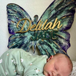 Butterfly Custom Baby Name and Nursery Sign - 3D Design - Etsy
