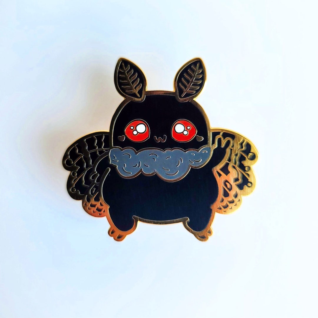 Cute Mothman Enamel Pin | Baby Mothman | Kawaii Mothman Enamel Pin ...