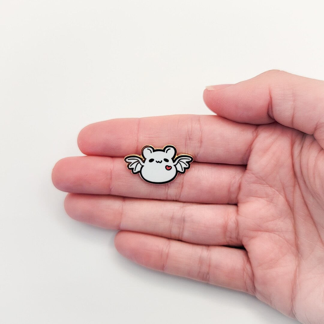 Cute White Bat Miniature Enamel Pin | Cute Mini Bat Pin | Kawaii Bats ...