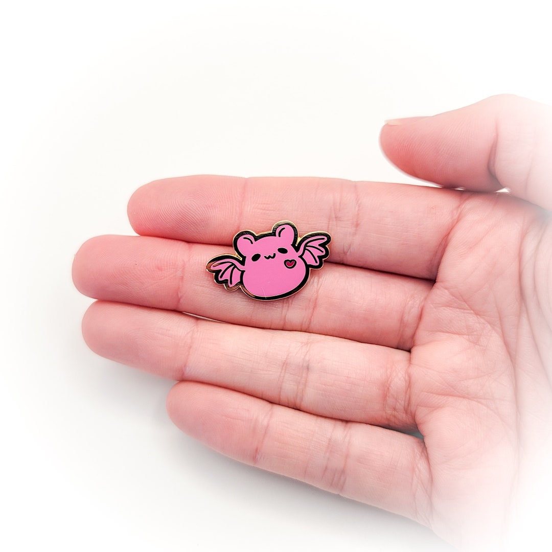 Cute Pink Bat Miniature Enamel Pin | Cute Mini Bat Pin | Kawaii Bats ...