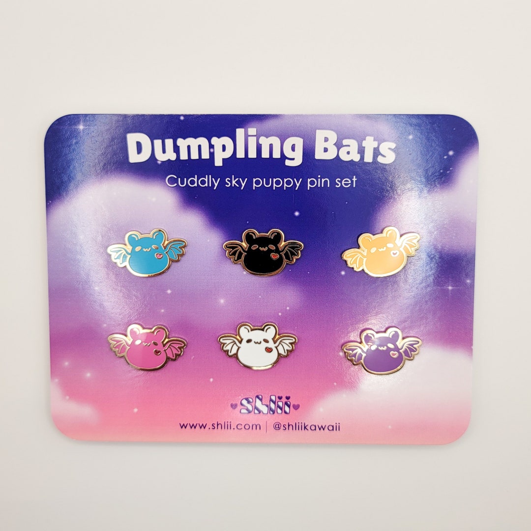 Cute Bats Enamel Pin Set | Cute Mini Pin Set | Kawaii Bats | Bat Gifts ...