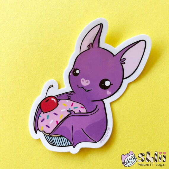 Cute Bat Sticker Bat Vinyl Sticker Bat Decal Cute Planner - Etsy