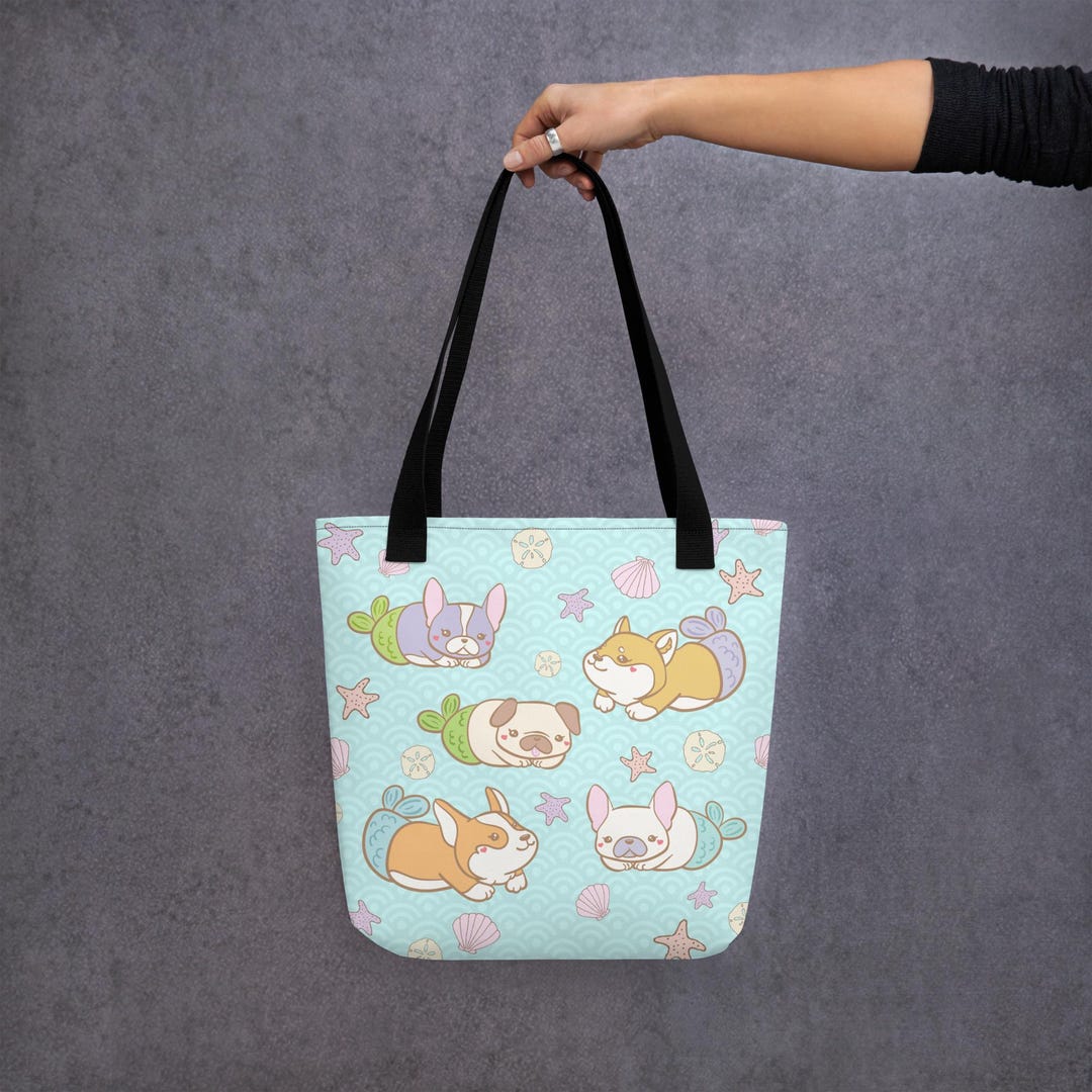 Mermaid Dogs Tote Bag - Etsy