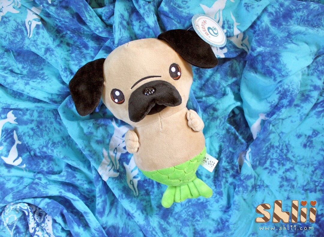 Pug, Cute Pug, Merpug, Pug Plush, Pug Doll, Pug Gifts, Cute Plush Toy ...