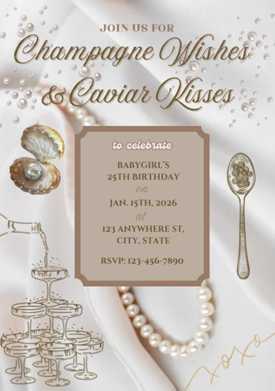 Champagne Wishes, Pearls & Caviar Kisses || Luxury Birthday Celebration ...