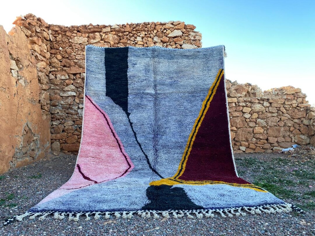 Moroccan Rug Blue - Berber Rug - Custom Moroccan Rug - Beni Ourain Rug ...