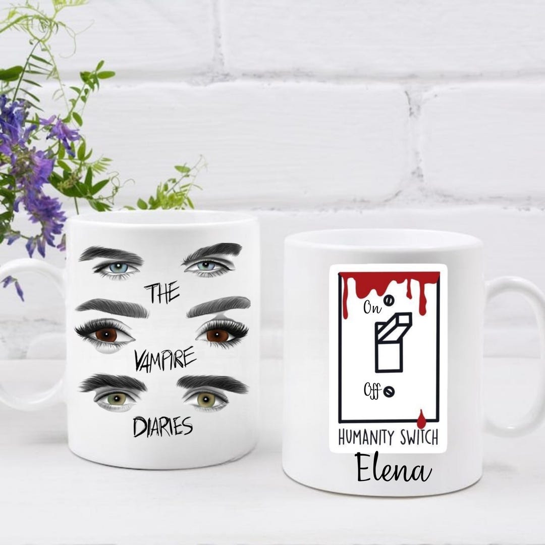 The Vampire Diaries Mug,vampire Diaries Merch,team Damon,team Elena ...