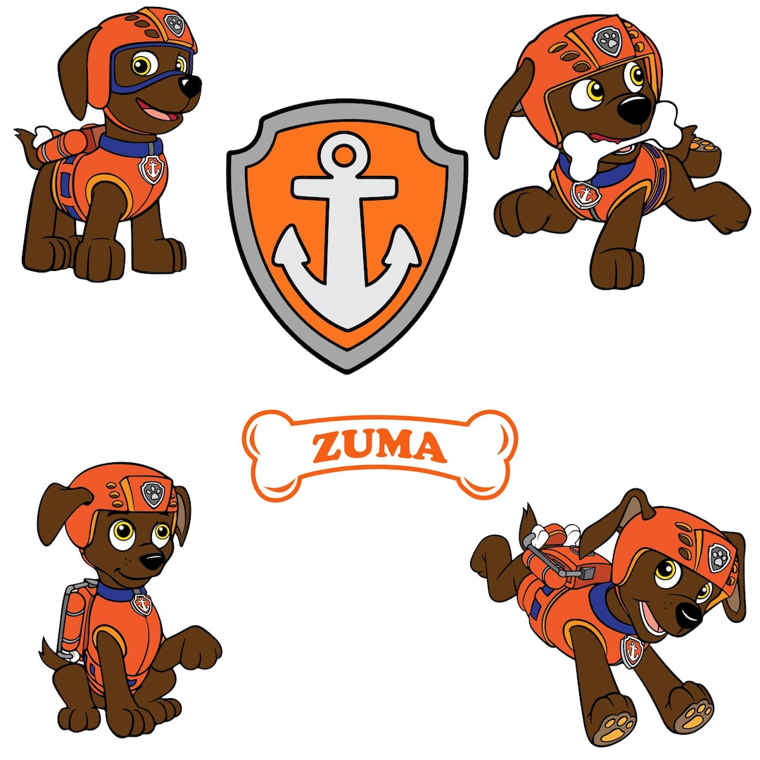 Paw Patrol Zuma Digital SVG and PNG File - Etsy