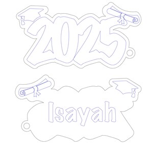 Senior 2025 Graduation Keychain Digital Svg File - Etsy