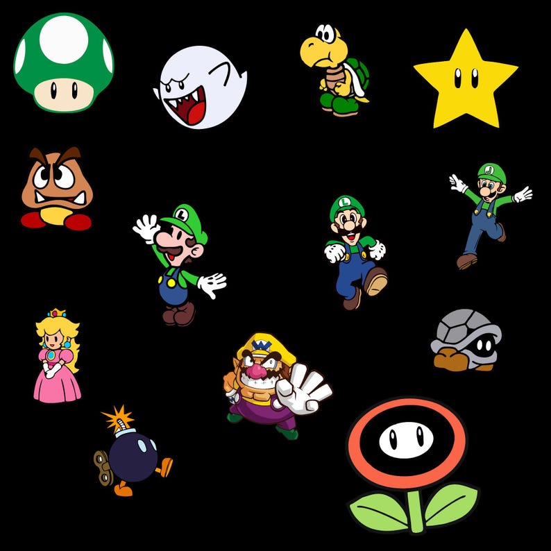 Super Mario Brothers_luigi Digital SVG File - Etsy