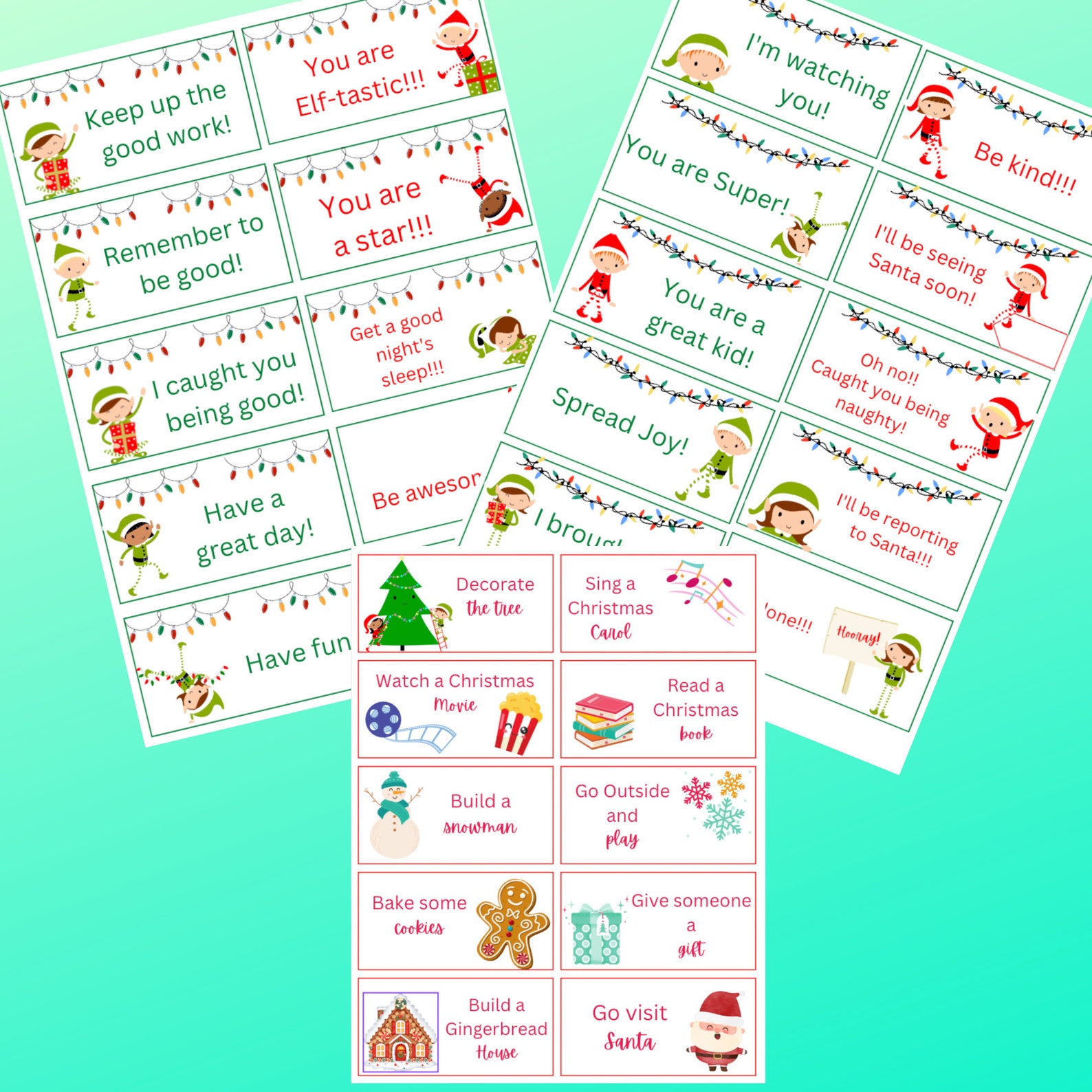 Instant Download Christmas Elf Bundle, Print at Home, Elf Activity, Non ...