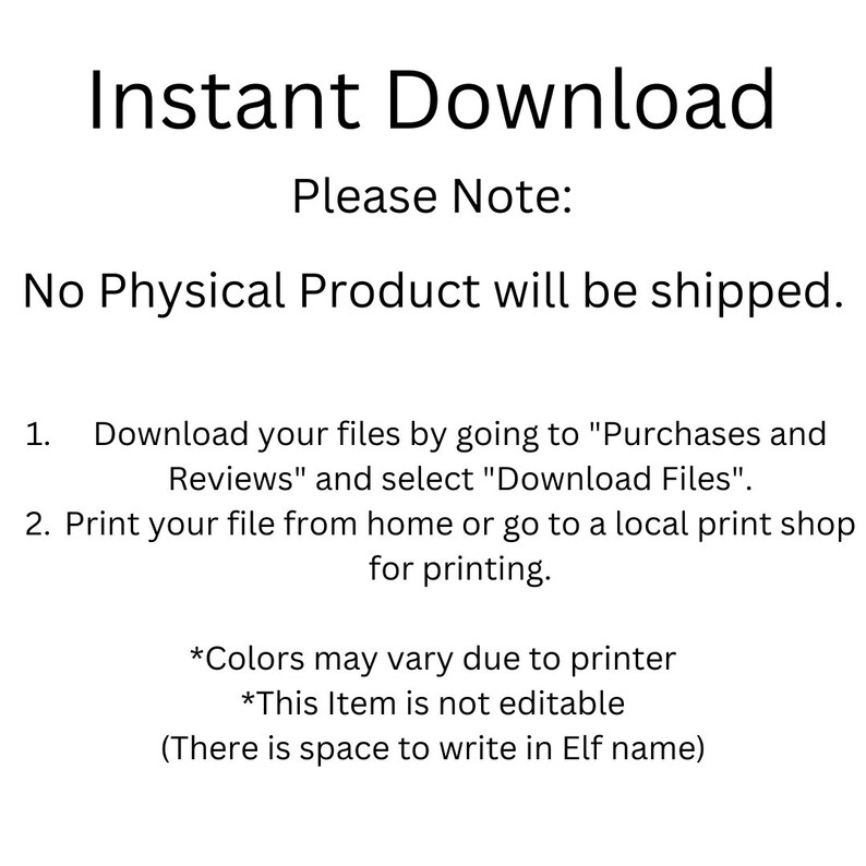 Instant Download Christmas Elf Bundle, Print at Home, Elf Activity, Non ...