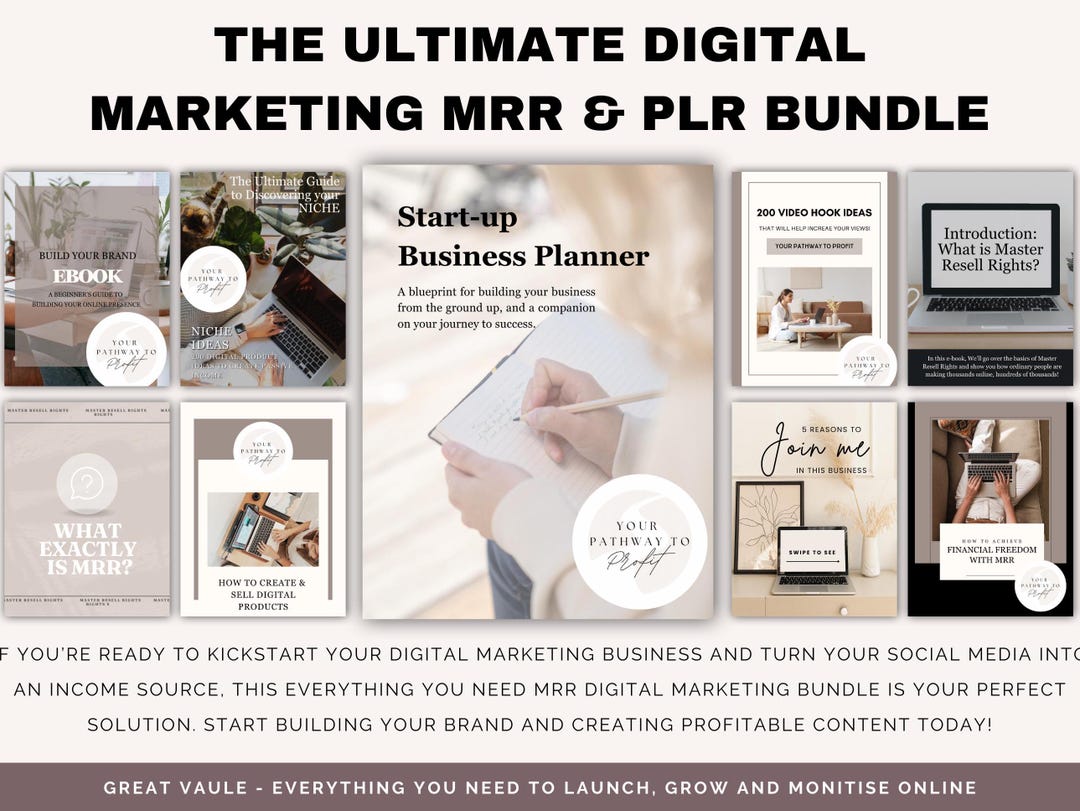 The ULTIMATE Digital Marketing MRR & PLR Bundle - Etsy