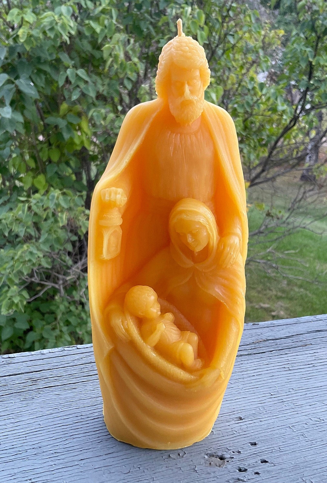 Pure Beeswax Holy Family Candle - Etsy