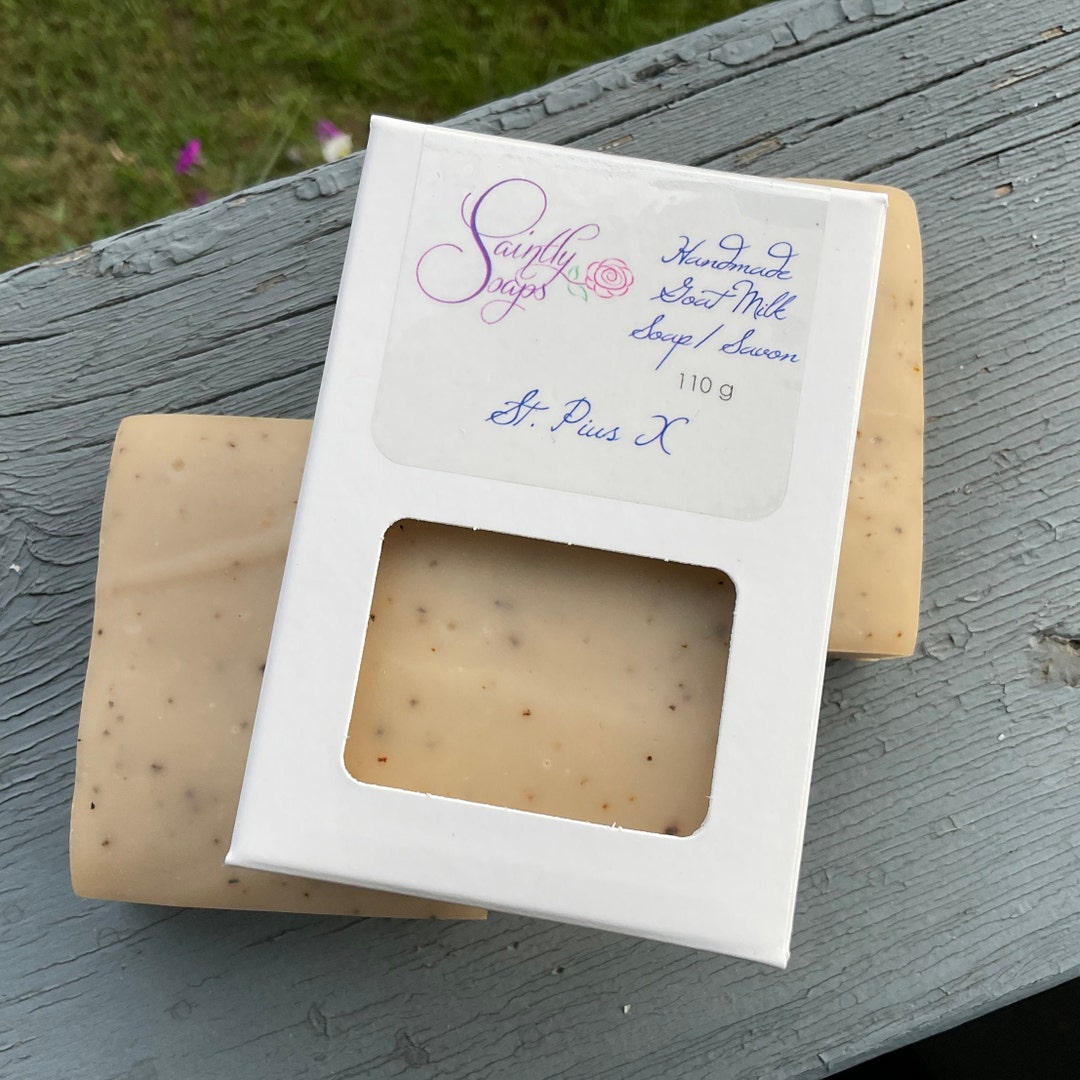 St. Pius X Saintly Soaps Handmade Goat Milk Soap - Etsy