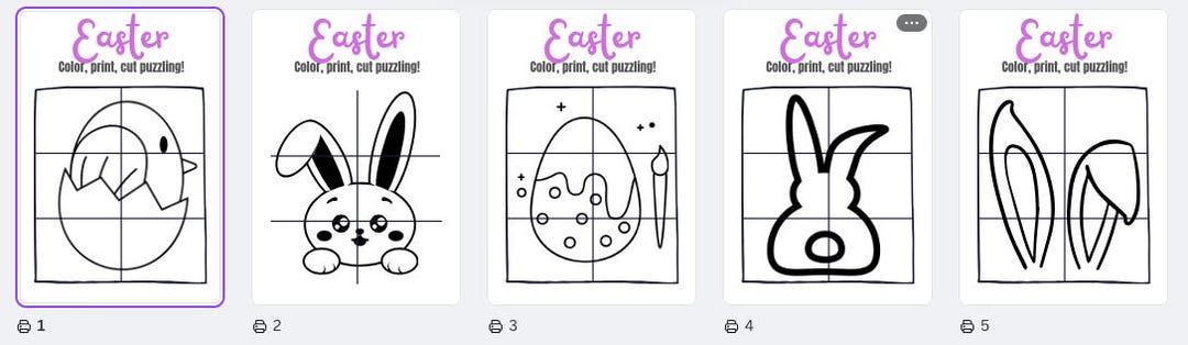 Easter Activity Book for Kids – Printable Coloring, Cutting Puzzle ...