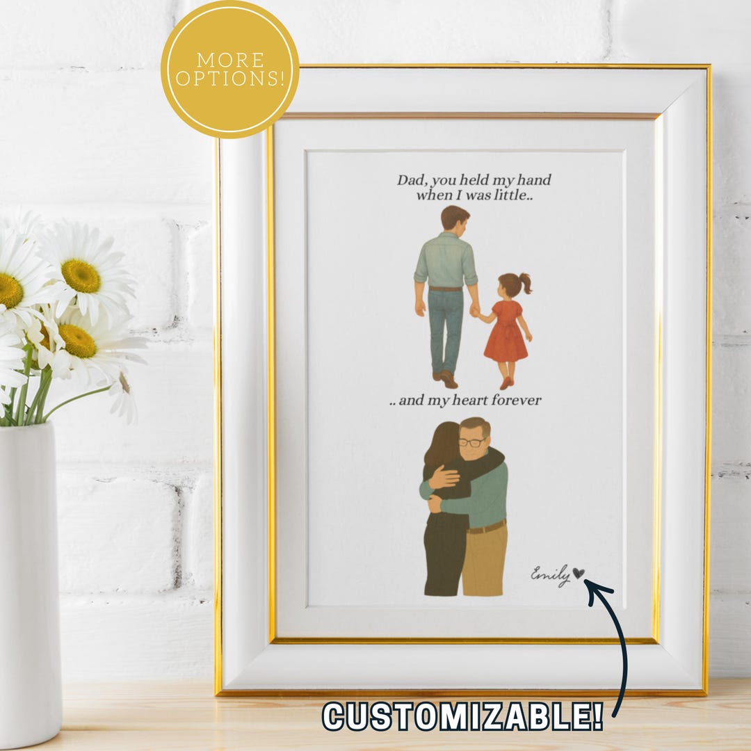 Heartfelt Father-daughter Poster, Sentimental Wall Art for Dads, Gift ...