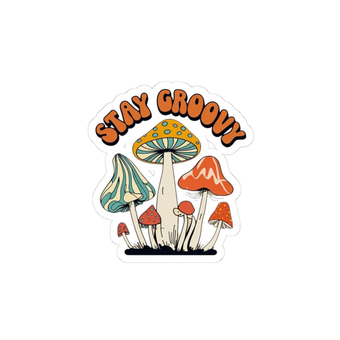 Groovy Kiss-cut Stickers, Retro Decals, 70s Vibe, Fun Laptop Stickers ...