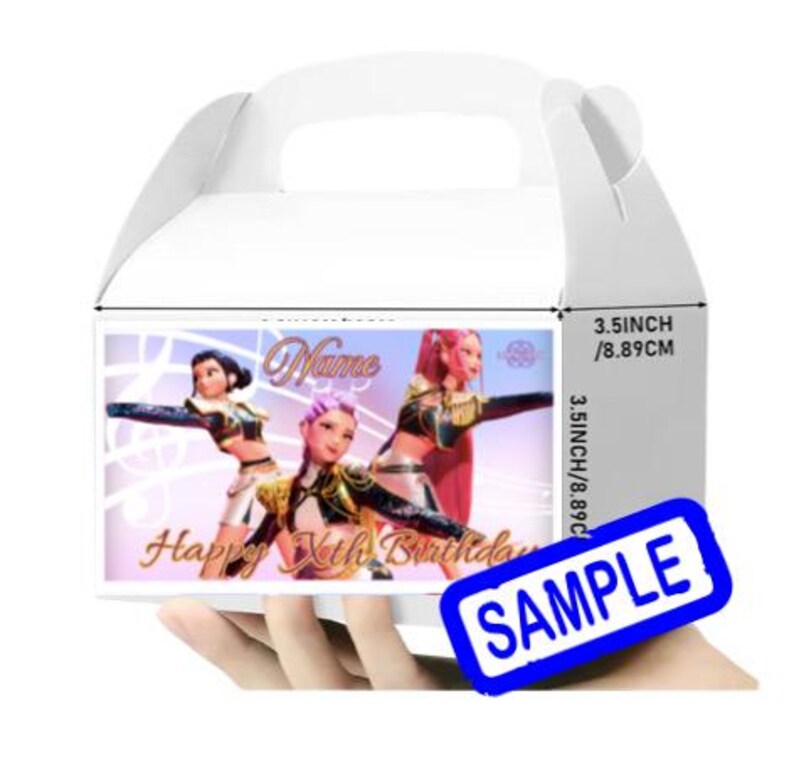 Huntrix Kpop Demon Hunters Gable Box Labels/treat Box Labels Template ...