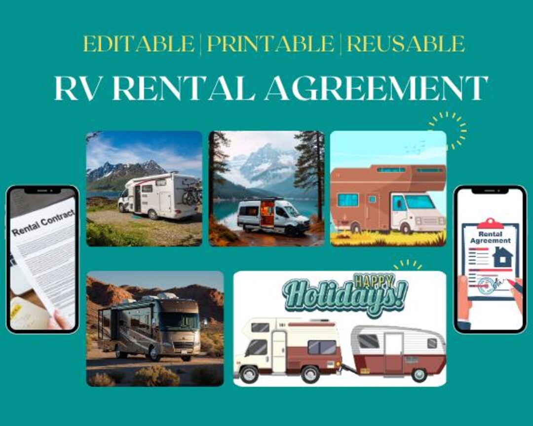 Vehicle Rental Agreement Template | RV Truck and Camper Contract | PDF ...