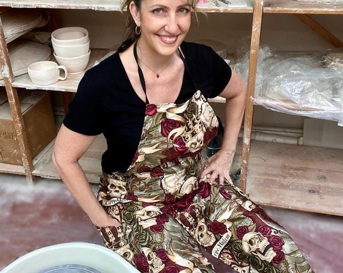 Pottery Apron, Traveler Print - Full Coverage, Split Leg, 2 Pockets ...