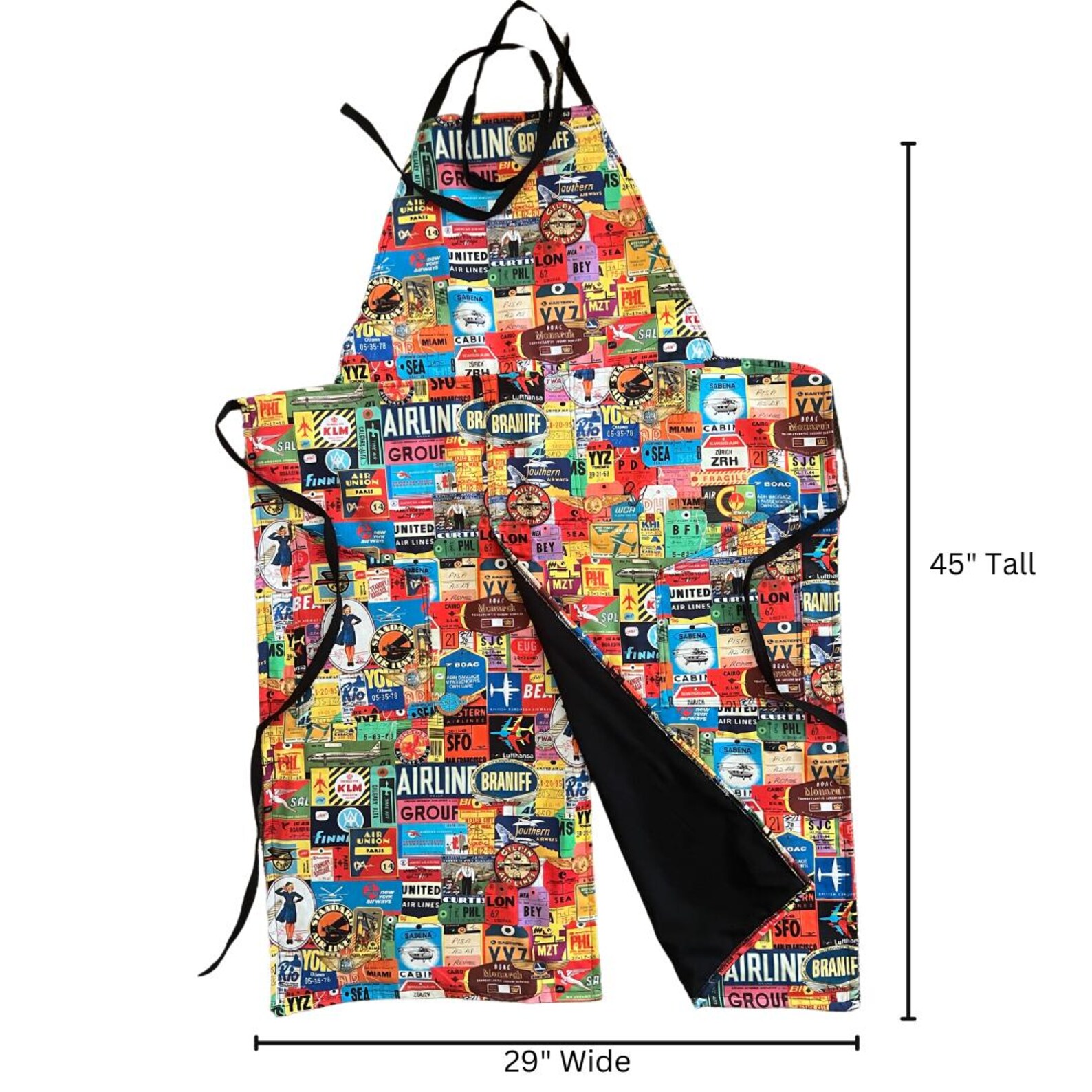 Pottery Apron, Traveler Print - Full Coverage, Split Leg, 2 Pockets ...