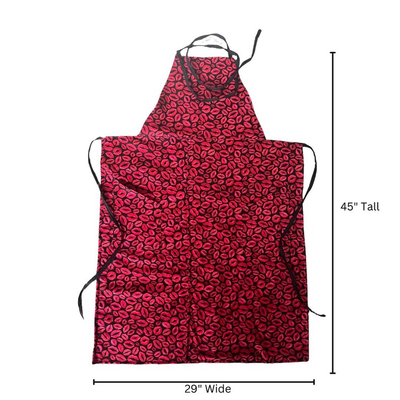 Pottery Apron, Kisses Print - Full Coverage, Split Leg, 2 Pockets - for ...