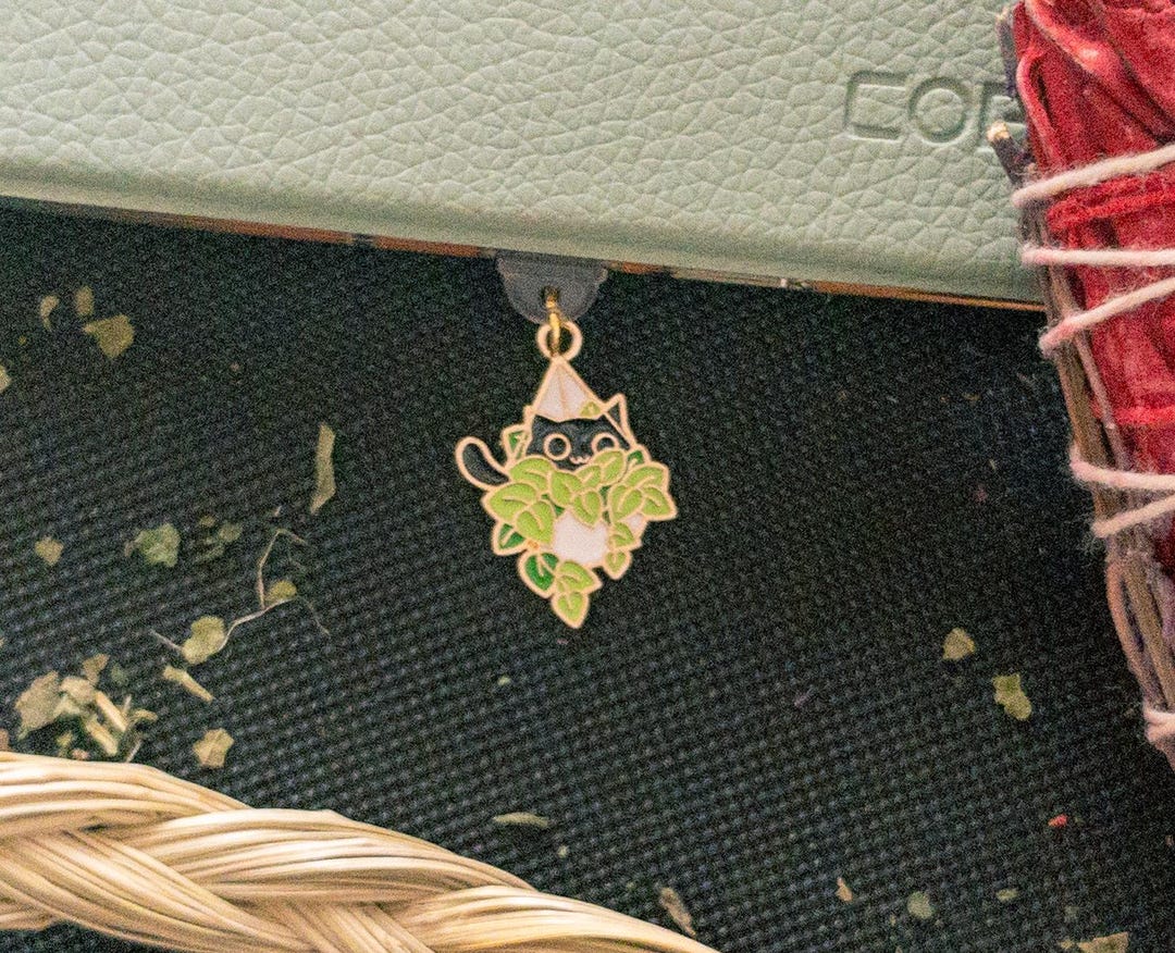 Hidden Plant Cat Dust Plug Charms for E-readers | Kindle Charm | iPhone ...