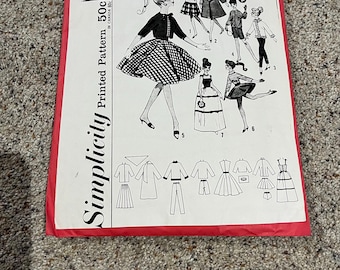 Vintage Uncut Simplicity Crafts Doll Clothes Pattern 9334 - Etsy