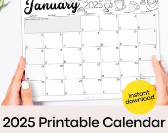 2025 Calendar Meal Plan for Busy Families - Etsy