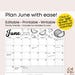 June 2025 Coloring Calendar: Editable Family Planner (letter Size PDF ...