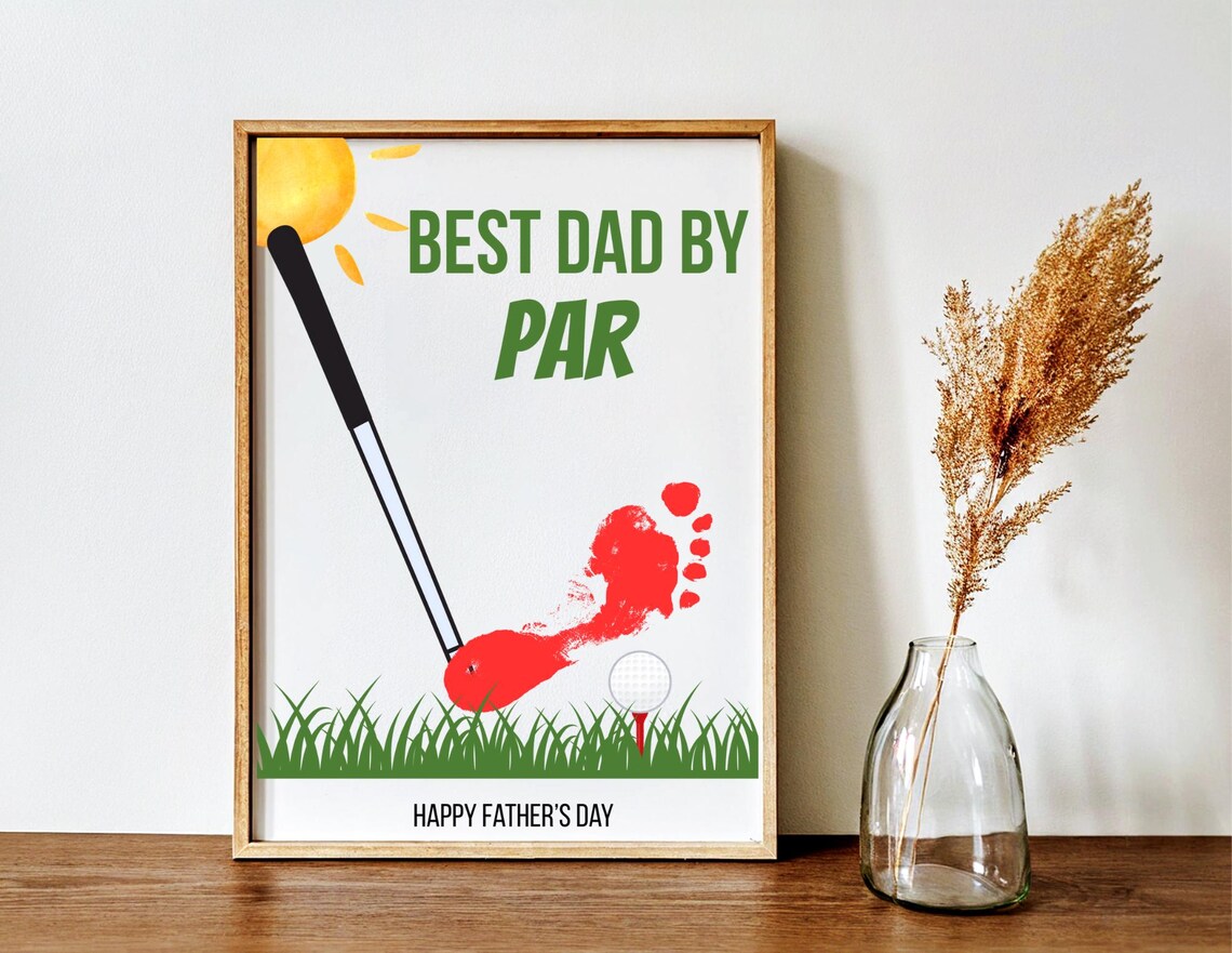 Father's Day Golf Footprint Printable - Etsy