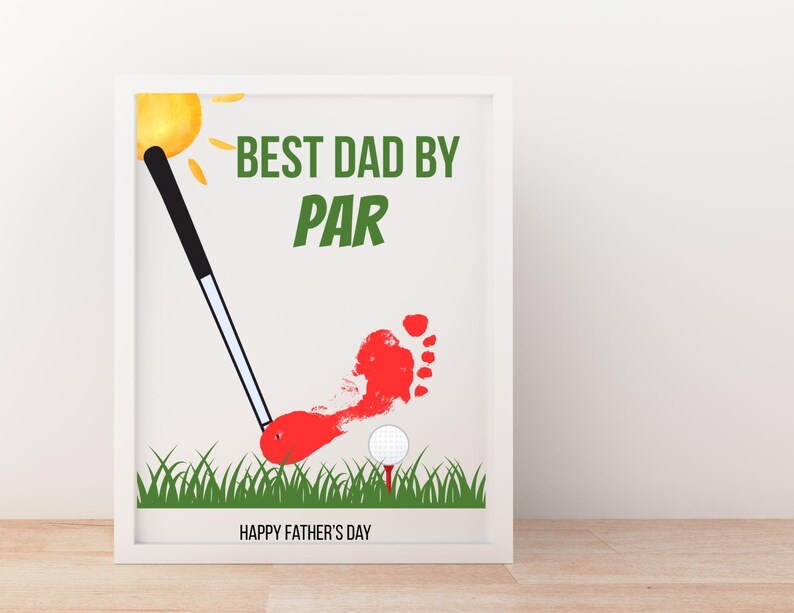 Father's Day Golf Footprint Printable - Etsy