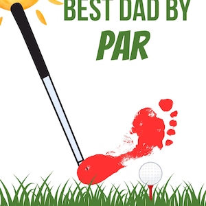 Father's Day Golf Footprint Printable - Etsy
