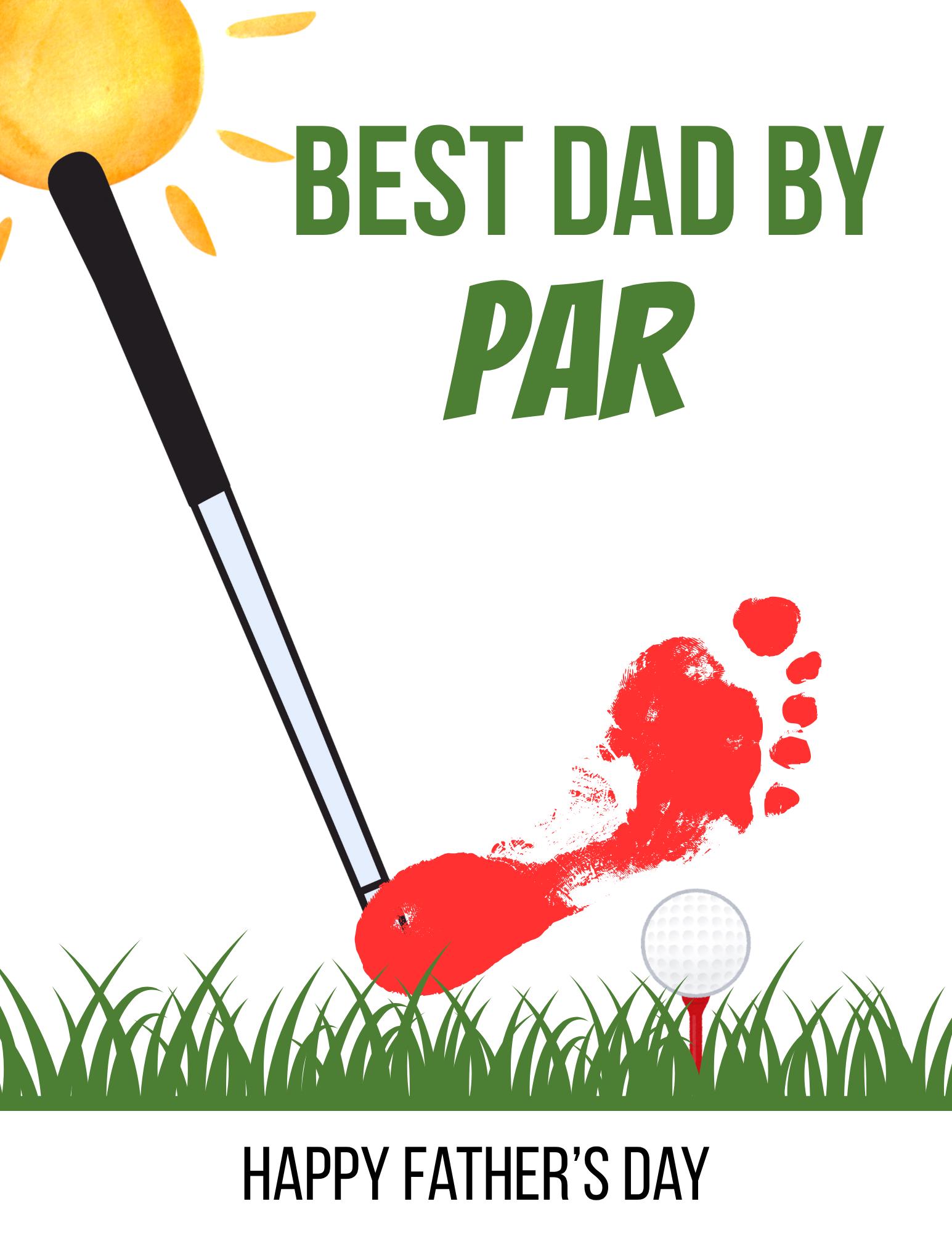 Father's Day Golf Footprint Printable - Etsy